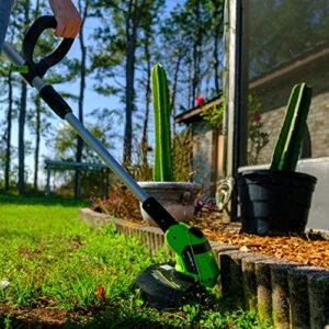 Earthwise LST02010 20-Volt 10-Inch Cordless String Trimmer, 2.0Ah Battery & Fast Charger Included, One Size