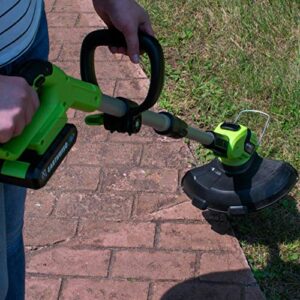 Earthwise LST02010 20-Volt 10-Inch Cordless String Trimmer, 2.0Ah Battery & Fast Charger Included, One Size