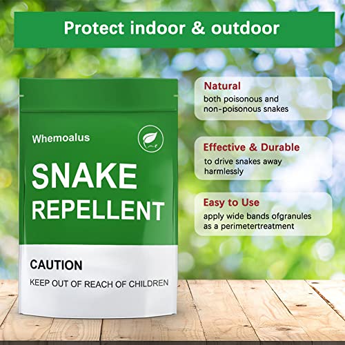 Whemoalus Snake Repellent for Yard,Snake Repellent for Outdoors Pet Safe, Snake Away Repellent for Outdoors, Rattlesnake Repellent for Home, for Yard Garden (4-Pack)