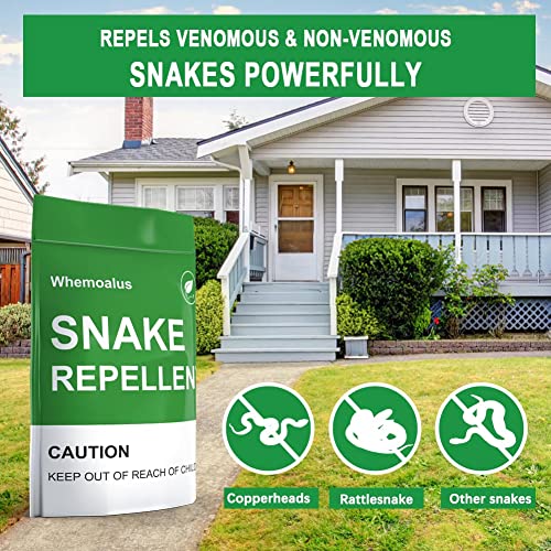 Whemoalus Snake Repellent for Yard,Snake Repellent for Outdoors Pet Safe, Snake Away Repellent for Outdoors, Rattlesnake Repellent for Home, for Yard Garden (4-Pack)