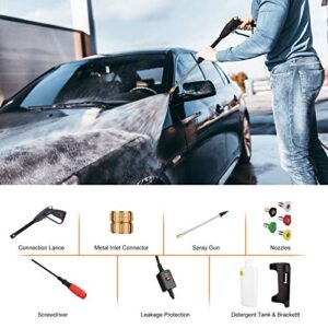 Kepma Electric Pressure Washer, 2.9GPM Power Washer 1800W High Pressure Cleaner Machine with 5 Nozzles, Foam Cannon for Car Washing, Driveways, Patios, Fences, Garden