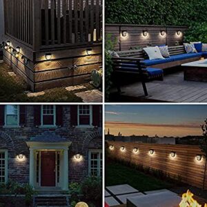 Whousewe Solar Fence Lights, Solar Garden Fence Lights, Decorative Garden Lights with 2 Mode, Waterproof Solar Wall Lights, Wireless Solar Lights Outdoor for Garden,Fence,Patio,Gate,Yard（1 Pack）