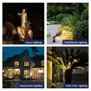 Gardenreet Brass Low Voltage Landscape Spotlights,12V LED Outdoor Landscape Lighting Uplights for Yard, Garden, Patio, House Without MR16 Bulb