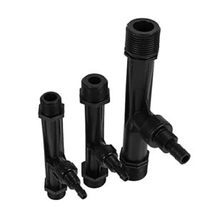 Fertilizer Injector Tube, Irrigation Venturi Fertilizer Injector with 1/2" 3/4” 1” Inch Agriculture Garden Fertilizer Mixer Injector Agriculture Tool Plastic Black(3/4inch)