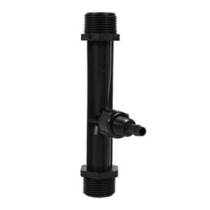 Fertilizer Injector Tube, Irrigation Venturi Fertilizer Injector with 1/2" 3/4” 1” Inch Agriculture Garden Fertilizer Mixer Injector Agriculture Tool Plastic Black(3/4inch)