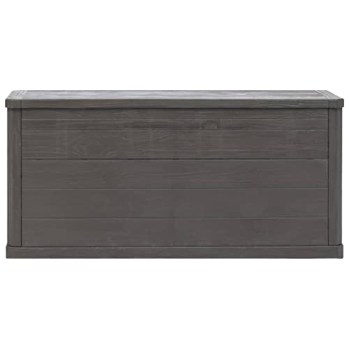 YEZIYIYFOB 74 gal Outdoor Storage Deck Box Garden Patio Storage Cabinet Chest Organizer Storing Pillow Tool Box Indoor Interior Container, Patio, Lawn Backyard Brown 46.1" x 17.7" x 22"