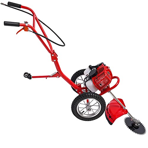 Lawn Mowers Gas Powered Hand Push Type Grass Cutter Garden Tool Lawn Mower Trimmer Gasoline Brush Cutter Two-Stroke Lawn Mower