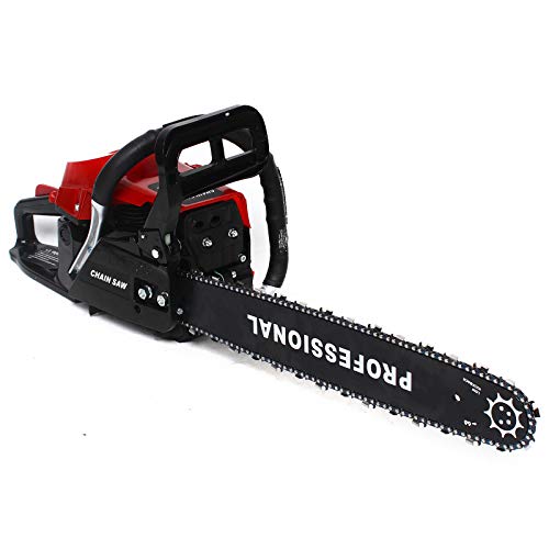 V Gas Chainsaw 62cc 2 Cycle,20" Gasoline Powered Chain Saw 2600W Engine Cutting,Handheld Cordless Chain Saw for Farm Garden Trees