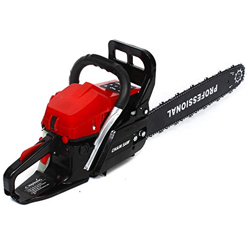 V Gas Chainsaw 62cc 2 Cycle,20" Gasoline Powered Chain Saw 2600W Engine Cutting,Handheld Cordless Chain Saw for Farm Garden Trees