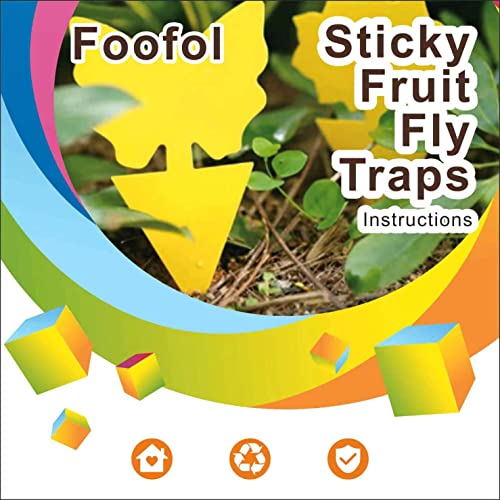 Fruit Fly Traps Fungus Gnat Traps Yellow Sticky Bug Traps 36 Pack Non-Toxic and Odorless for Indoor Outdoor Use Protect The Plant.