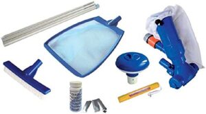 kokido k483cbx 7 piece swimming pool starter maintenance chlorine kit w/ vacuum