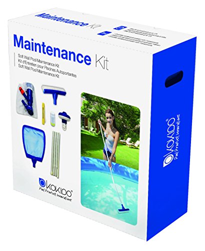 Kokido K483CBX 7 Piece Swimming Pool Starter Maintenance Chlorine Kit w/ Vacuum