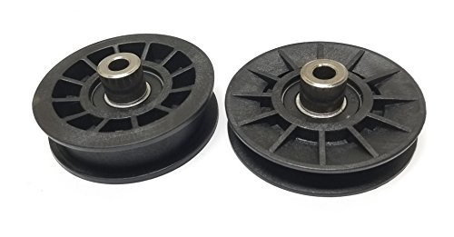 Set of 2 Drive Pulleys Compatible with V-Idler for Poulan Husqvarna Craftsman 532194326 194326, Flat Idler 532194327 194327. Also Compatible with Snapper V-Idler 70-5079, Flat Idler 70-5080