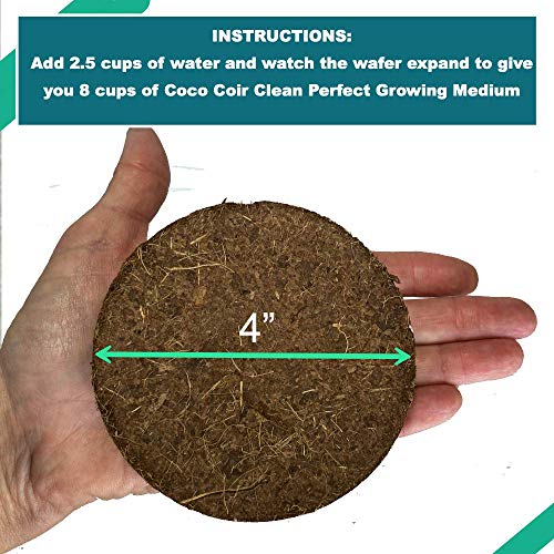 Expanding Organic Fiber Soil, Amazing Potting Soil for Indoor Plants & Herbs. Soil Discs Made from Coco Coir. Comes in Reusable Jute Bag.