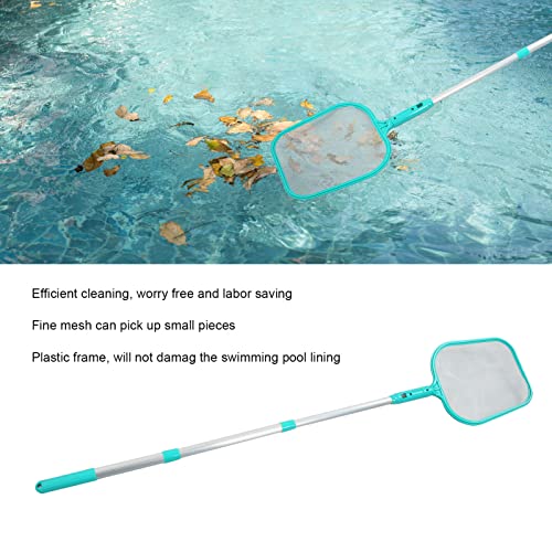 CHICIRIS Swimming Pool Leaf Skimmer, Pool Skimmer Net, Swimming Pool Net Plastic Fine Mesh Efficient Cleaning Leaf Rake with Telescopic Rod for Garden