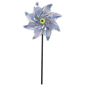 leige bird repeller pinwheels reflective sparkly bird deterrent windmill protect garden plant flower garden lawn decoration (color : b)