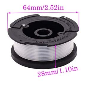 TOPEMAI AF-100 Spool Compatible with Black & Decker AF-100-3ZP, AF100,AF-100-BKP,AF-100-2,GH900 GH600 String Trimmer, 0.065" 30ft Trimmer Line Replacement (6 Spool + 1 Cap and Spring + 1 Goggles)