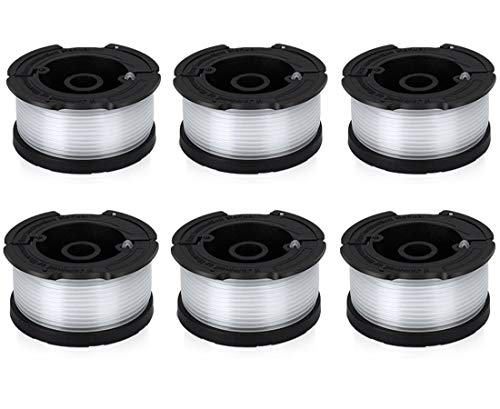 TOPEMAI AF-100 Spool Compatible with Black & Decker AF-100-3ZP, AF100,AF-100-BKP,AF-100-2,GH900 GH600 String Trimmer, 0.065" 30ft Trimmer Line Replacement (6 Spool + 1 Cap and Spring + 1 Goggles)