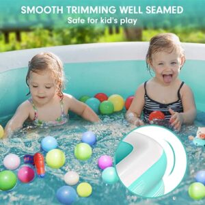 Large Inflatable Swimming Pool, Family-Sized Inflatable Kiddie Pool, Family Lounge Pool for Kids Adult Suitable for Backyard Outdoor Garden 96"" X 56"" X 22""