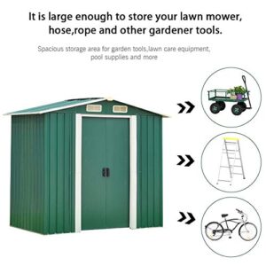 Outdoor Garden Storage Shed 6X4 FT Yard Storage Tool with Sliding Door for Backyard