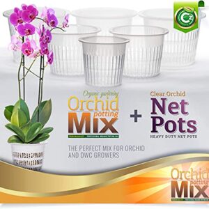 Organic Orchid Potting Mix - Made in USA - Premium Grade Recipe for Proper Root Development - Phalaenopsis, Cattleyas, Dendrobiums, Oncidiums and More! Fir Bark, Charcoal, Coconut Husk, Clay Pebbles