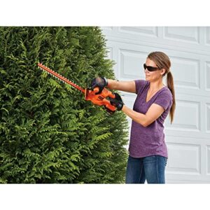 BLACK+DECKER 20V MAX Cordless Hedge Trimmer, Battery & Charger Included (LHT218C1)