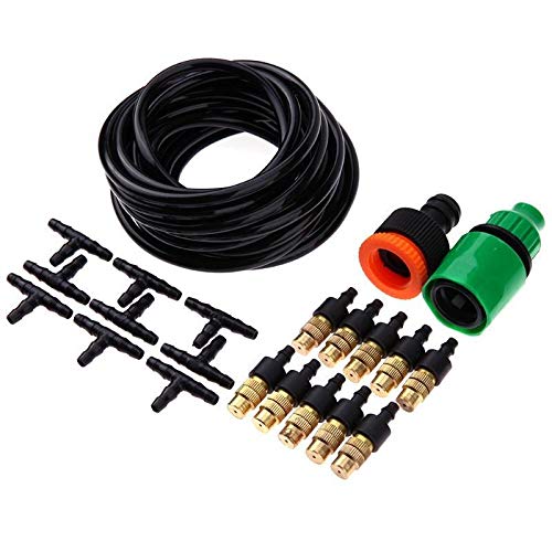 Durable 4/7mm Drip Irrigation System Automatic Watering Garden Hose Micro Drip Watering Kits with Adjustable Drippers Strong and Sturdy (Color : Green)