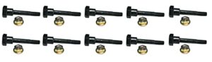 lawn & garden amc 10 pack, compatible with honda snowblower shear pins & nut part #’s 90102-732-010 & 90114-sa0-000, code 1410182, 1533355