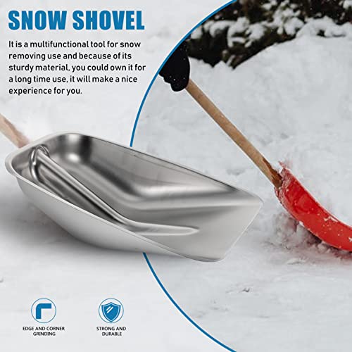 Wide Vehicle Snow Shovel Stainless Steel Snow Shovel Outdoor: for Car Garden Camping Gardening Beach Digging Sand Mud Snow Shovel Snow Shovel Head Replacement Snow Pusher Shovel