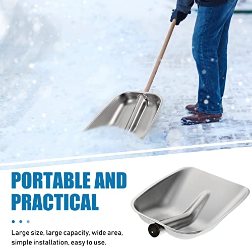 Wide Vehicle Snow Shovel Stainless Steel Snow Shovel Outdoor: for Car Garden Camping Gardening Beach Digging Sand Mud Snow Shovel Snow Shovel Head Replacement Snow Pusher Shovel