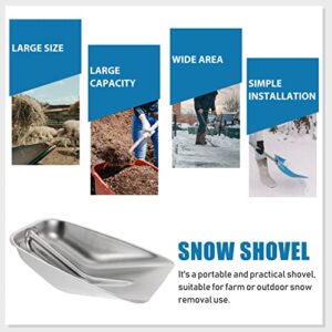 Wide Vehicle Snow Shovel Stainless Steel Snow Shovel Outdoor: for Car Garden Camping Gardening Beach Digging Sand Mud Snow Shovel Snow Shovel Head Replacement Snow Pusher Shovel