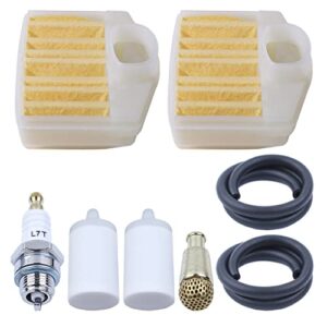 Mtanlo Air Filter Kit Tune Up Kit for Husqvarna 362 365 371 372 372XP Chainsaw with Fuel Filter Oil Line Replacement Parts for 503814502 Garden Power Tools.