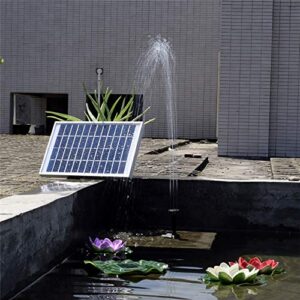 GOFEI Solar Fountain Pump, Solar Submersible Circulation Pump with 3 Nozzles, 5W Solar Panel Water Fountain, for Bird Bath/Garden/Pond