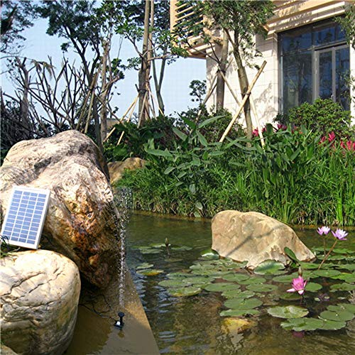 GOFEI Solar Fountain Pump, Solar Submersible Circulation Pump with 3 Nozzles, 5W Solar Panel Water Fountain, for Bird Bath/Garden/Pond