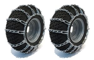 the rop shop new tire chains 2-link for john deere garden tractor lawn mower – 430 445 455