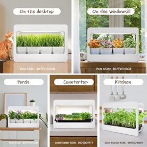 GrowLED Indoor Herb Garden Grow Light Window Frame Shelf Greenhouse Kit Gifts Ideas for Kitchen Veggie Lettuce, Countertop Garden Kit, Tabletop Growing Light Planter, Aero Gardening System Planter