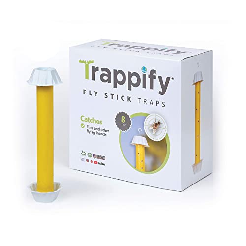 Trappify Hanging Fly Traps Outdoor: Fruit Fly Traps for Indoors | Fly Catcher, Gnat, Mosquito, & Flying Insect Catchers for Inside Home - Disposable Sticky Fly Trap for Indoor House Pest Control (8)