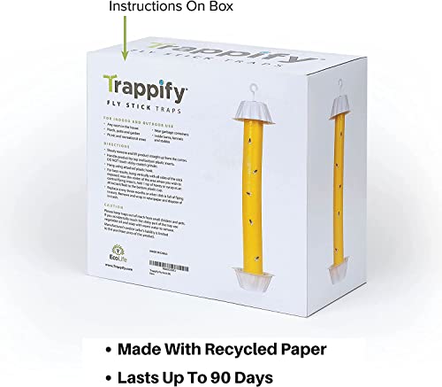 Trappify Hanging Fly Traps Outdoor: Fruit Fly Traps for Indoors | Fly Catcher, Gnat, Mosquito, & Flying Insect Catchers for Inside Home - Disposable Sticky Fly Trap for Indoor House Pest Control (8)