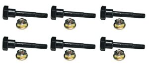 lawn & garden amc 6 pack, compatible with honda snowblower shear pins & nut part #’s 90102-732-010 & 90114-sa0-000, code 1410182, 1533355