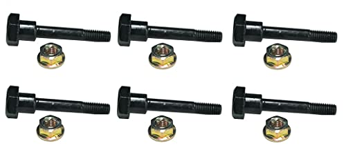 LAWN & GARDEN AMC 6 Pack, Compatible with Honda Snowblower Shear Pins & Nut Part #'s 90102-732-010 & 90114-SA0-000, Code 1410182, 1533355