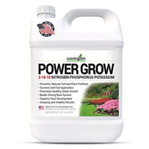 liquid lawn fertilizer, 3-18-18 npk grass fertilizer, premium lawn and plant nutrient liquid fertilizer and food – year round concentrate for best value – all grass types – 32 oz