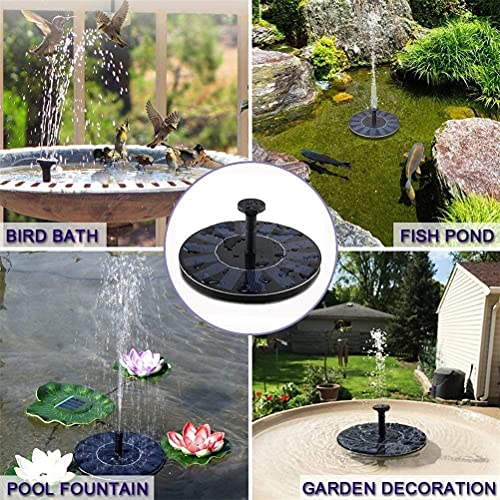 n/a Solar Powered Water Fountain Outdoor Pump Bird Bath Pond Waterfall Garden Decoration Pool Fountain with Floating Birdbath