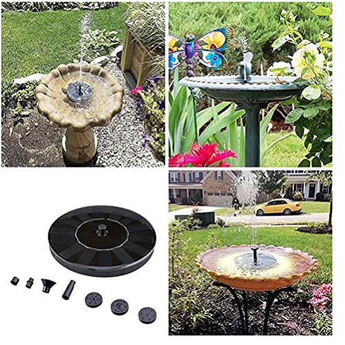 n/a Solar Powered Water Fountain Outdoor Pump Bird Bath Pond Waterfall Garden Decoration Pool Fountain with Floating Birdbath