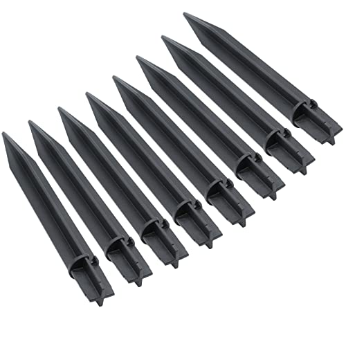 Cionyce 8PCS Torch Stake Normal Size Pathway Light Stake Plastic Path Light Replacement ABS Plastic Stake Solar Stake for Garden,Pathway Lamps