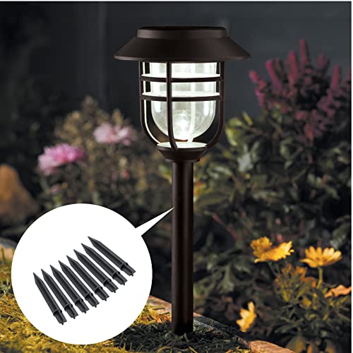 Cionyce 8PCS Torch Stake Normal Size Pathway Light Stake Plastic Path Light Replacement ABS Plastic Stake Solar Stake for Garden,Pathway Lamps