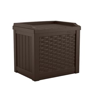 suncast 22 gallon small resin storage seat, java, ssw600j