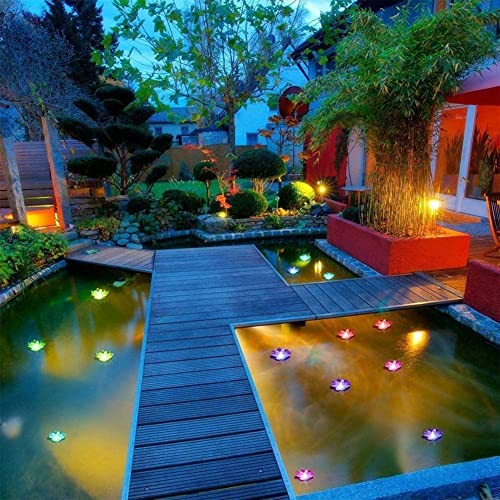 Jkapagzy 1 pcs Lamp LED Floating Flower Lamps Lamps On Water Swimming Pool Garden Decoration Decoration Fountain Light Water