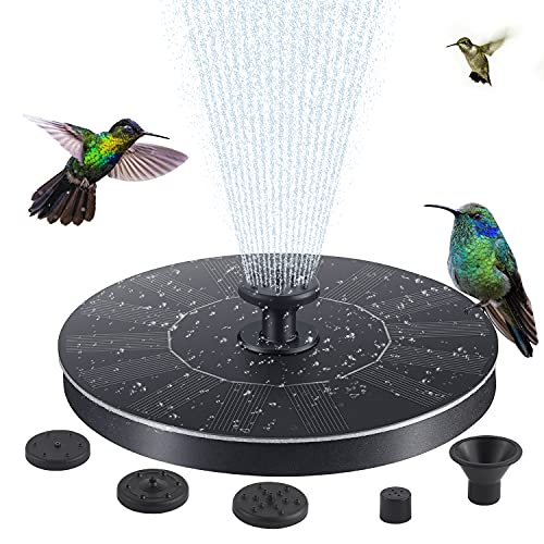 Solar Water Fountain for Bird Bath, 2.2w Portable Submersible Free Standing Solar Outdoor Fountain Water Pumps Kit for Outdoor Birdbath,Small Pond and Patio Garden Decoration(Dark Blue)