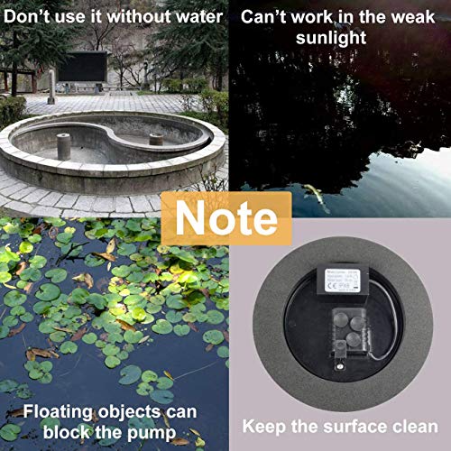 Solar Water Fountain for Bird Bath, 2.2w Portable Submersible Free Standing Solar Outdoor Fountain Water Pumps Kit for Outdoor Birdbath,Small Pond and Patio Garden Decoration(Dark Blue)