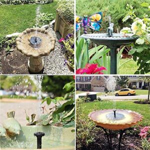 Solar Water Fountain for Bird Bath, 2.2w Portable Submersible Free Standing Solar Outdoor Fountain Water Pumps Kit for Outdoor Birdbath,Small Pond and Patio Garden Decoration(Dark Blue)